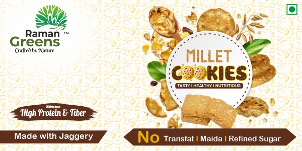 Buy Healthy & Delicious Premium Millet Cookies Online | Raman Greens